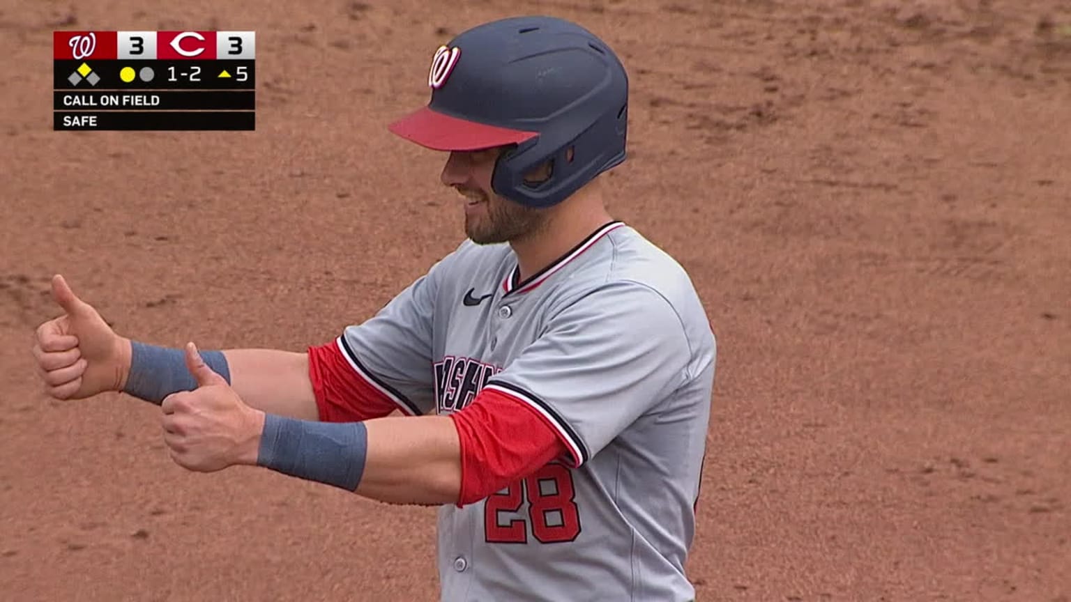 Lane Thomas steals second base after call stands | 03/31/2024 ...
