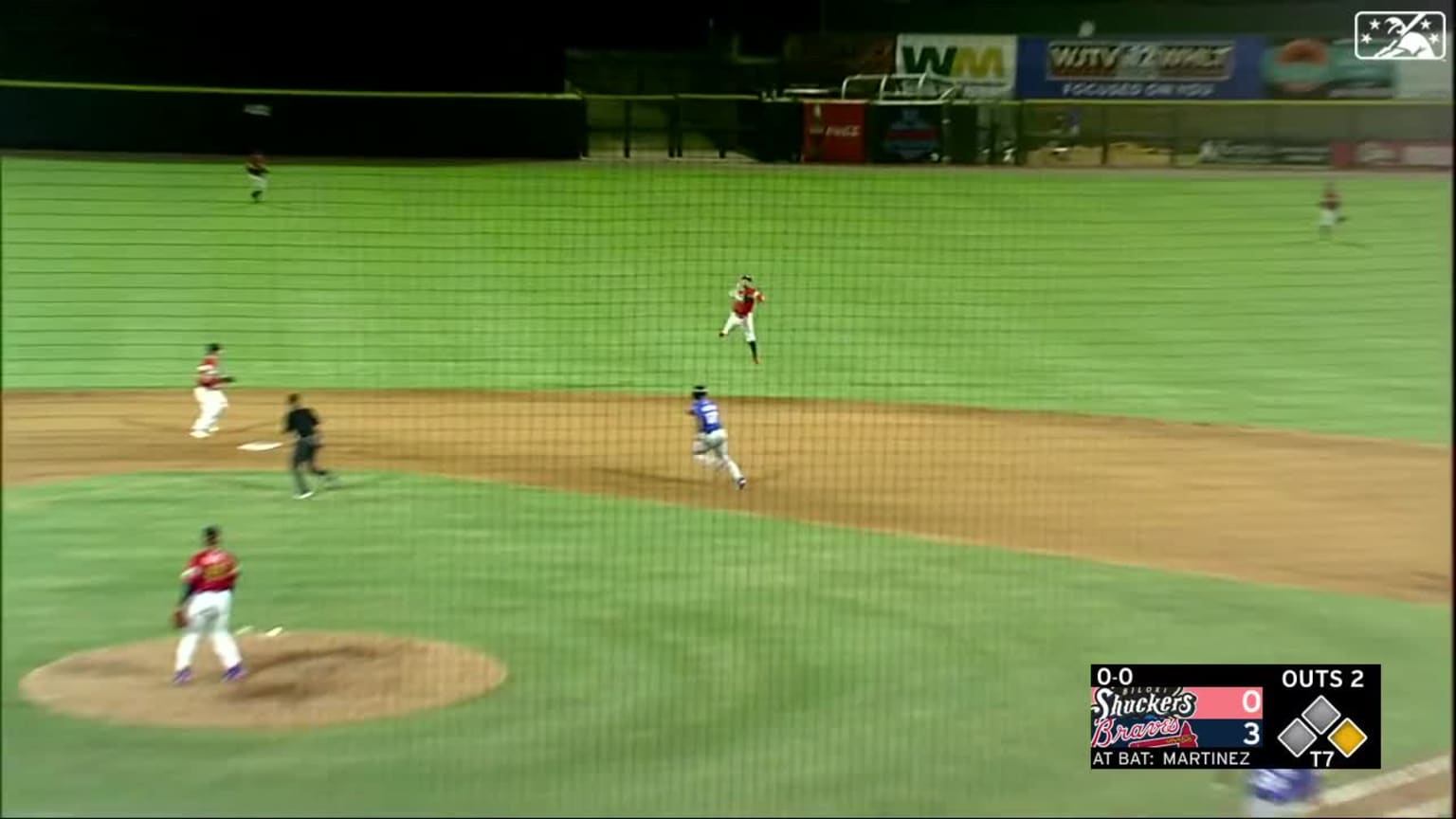 No. 21 Braves prospect Cal Conley makes a jump throw | 08/20/2023 | MLB.com