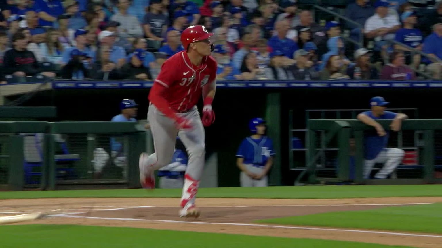 Tyler Stephenson thunders home run into center field | 03/14/2023 ...