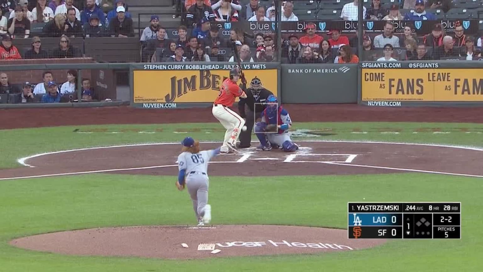 Dustin May starts his night with a strikeout | 07/11/2025 | Los Angeles ...