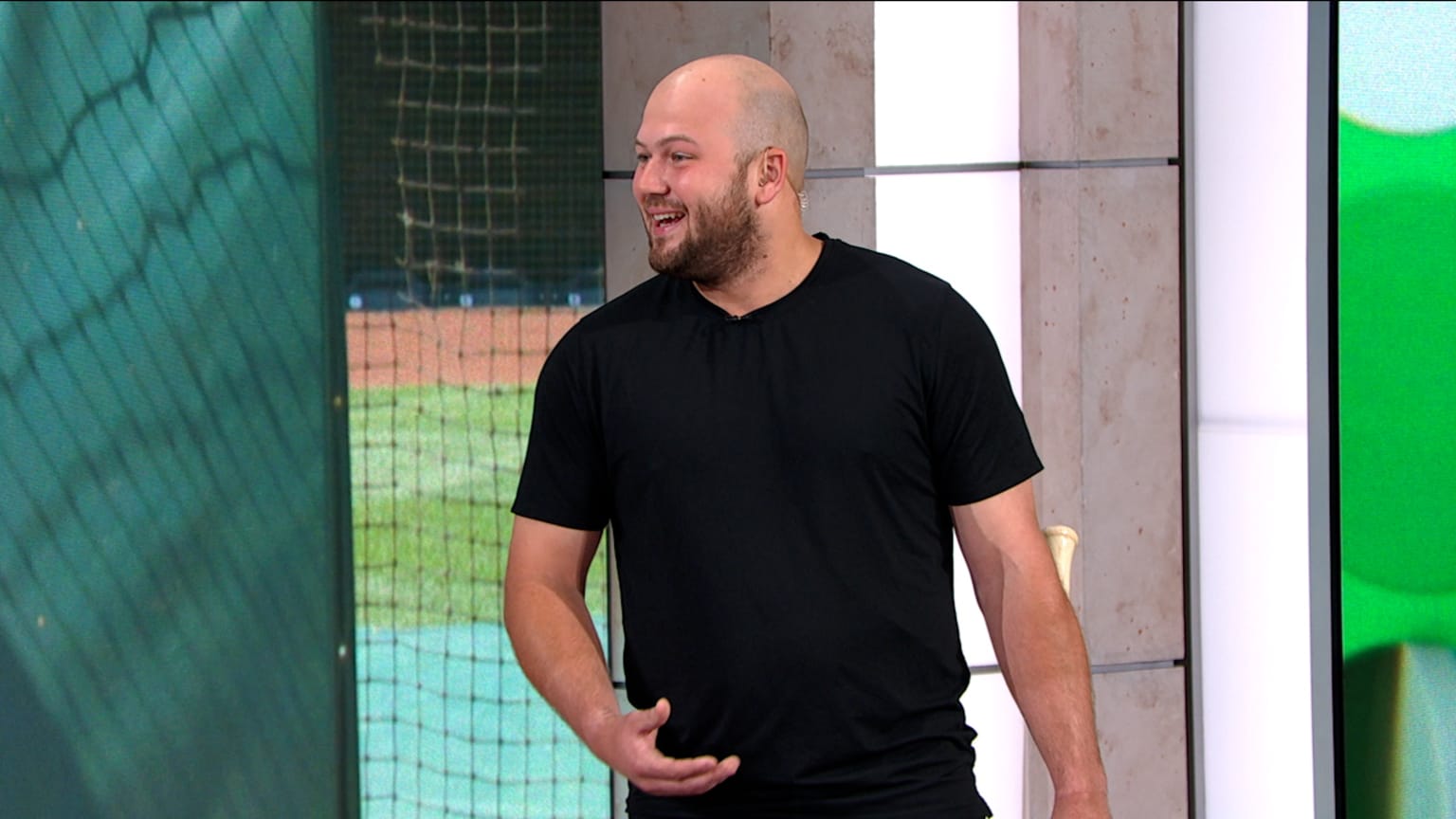 Jake Burger talks facing the Braves, plate approach | 07/17/2023 | MLB.com