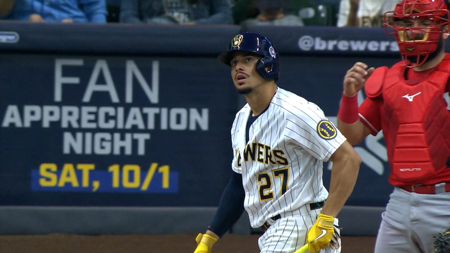 Willy Adames empuja 2 con HR en el 2do | 11/09/2022 | Los Brewers de ...