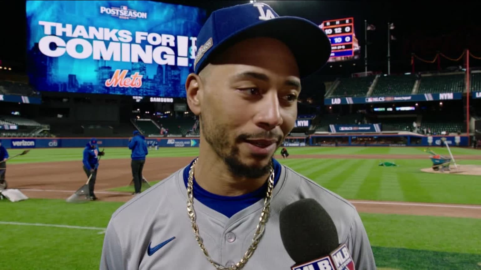 Mookie Betts discusses his swing, Game 4 win | 10/18/2024 | Seattle ...