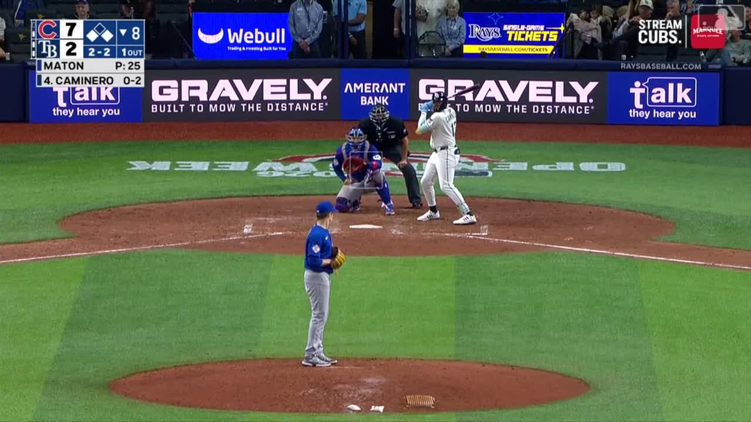 Phil Maton strikes out Junior Caminero in 8th | 07/04/2026 | Los Cubs ...