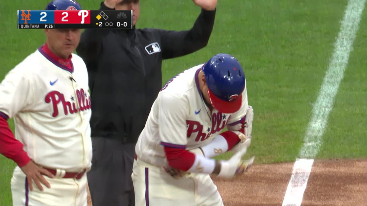 Nick Castellanos rips an RBI triple in the 2nd inning | 09/23/2023 ...