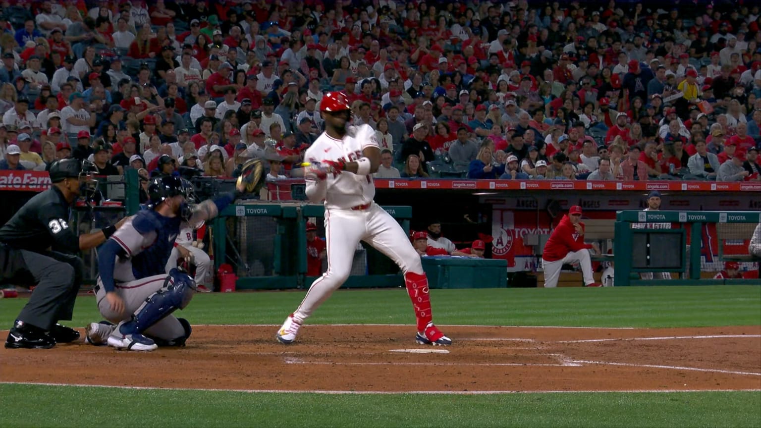 Jorge Soler is hit by pitch | 04/07/2026 | Los Angeles Angels