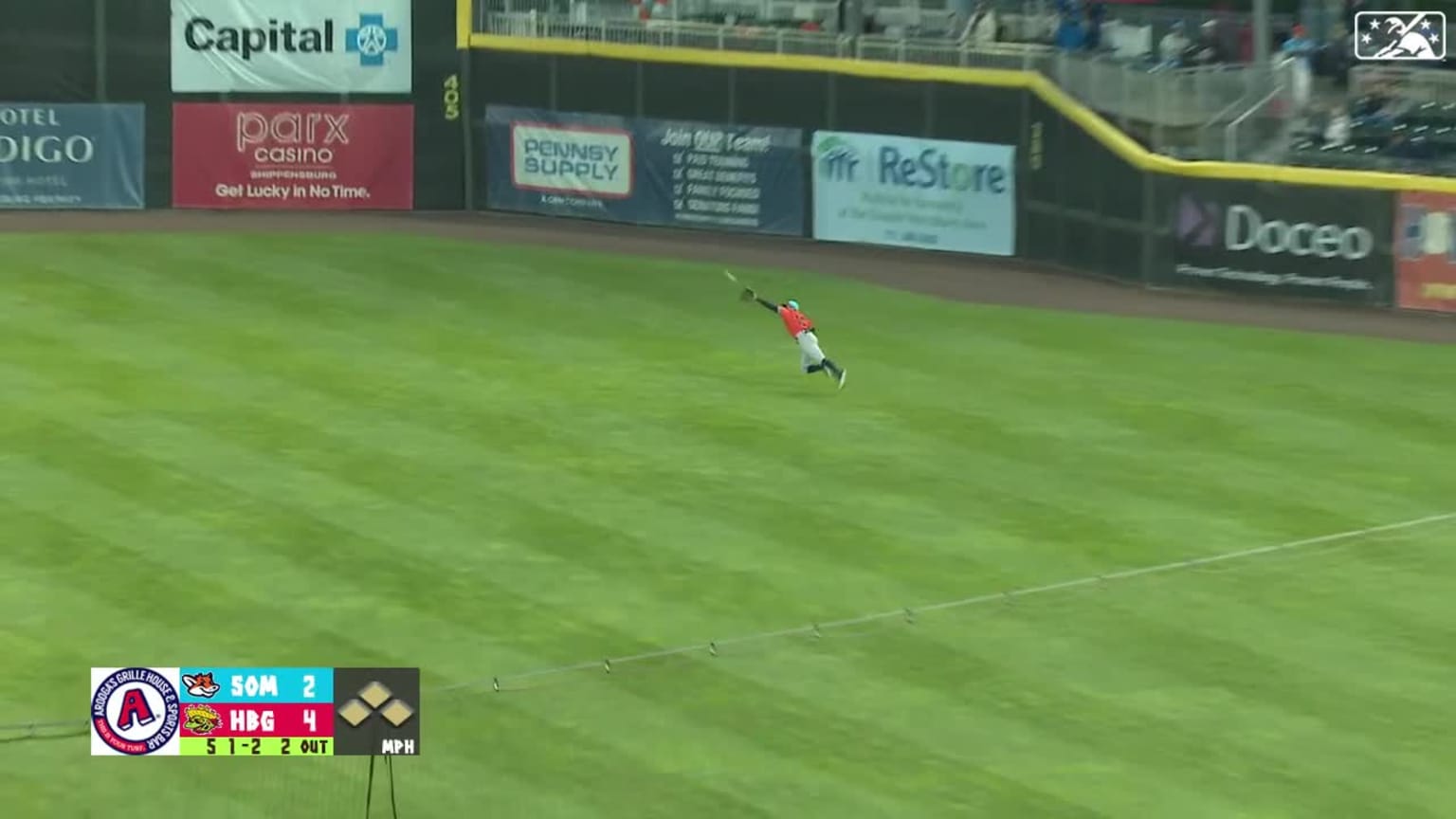 Brandon Lockridge leaps to rob an extra base hit | 04/28/2023 | New ...
