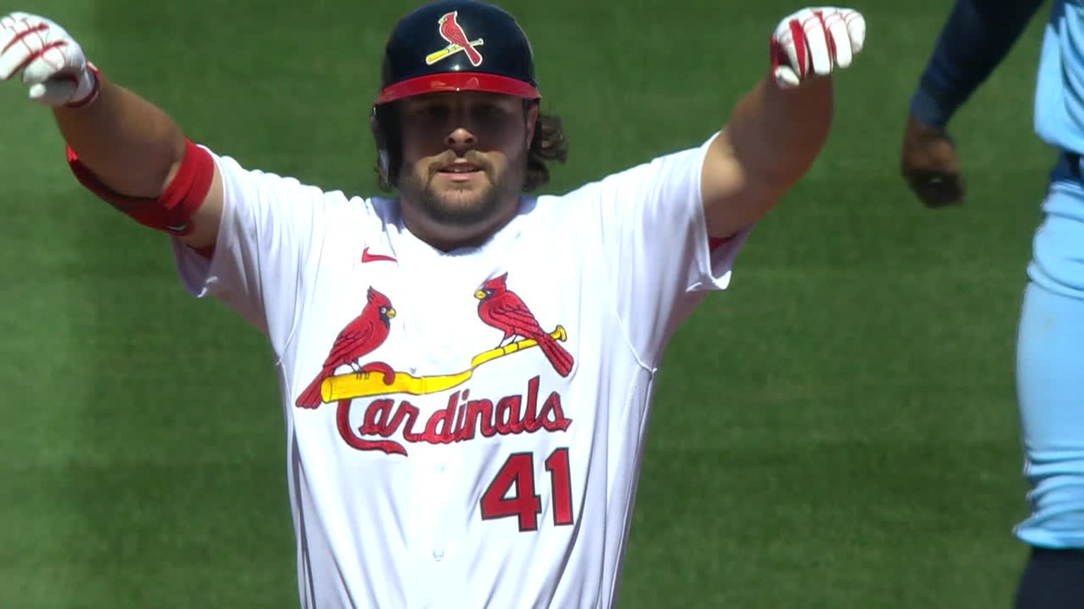 Alec Burleson hits RBI double to right-center field | 04/02/2023 | St ...
