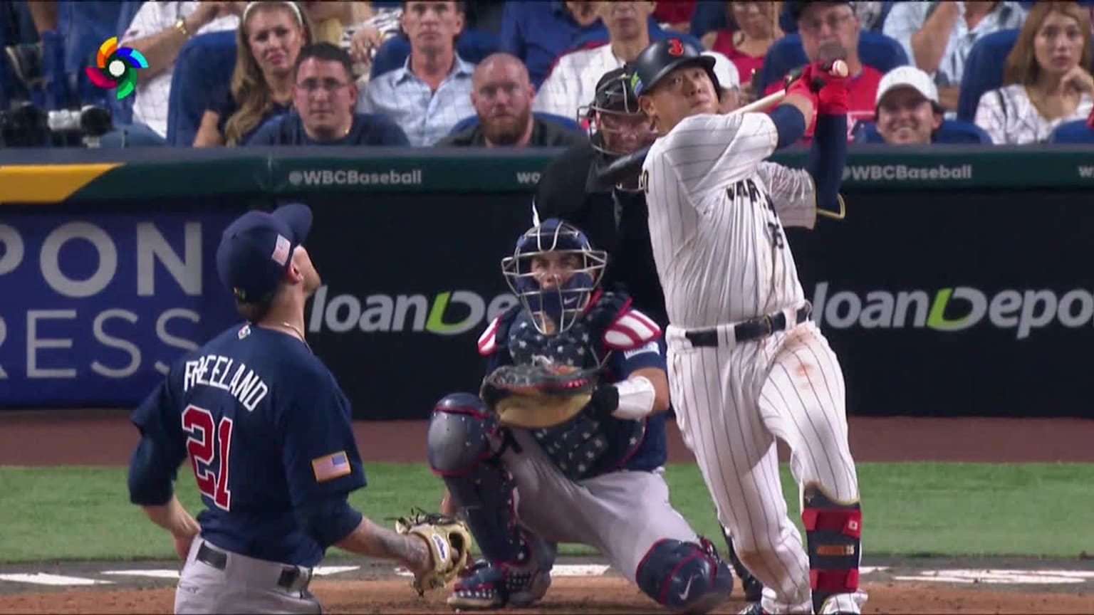 Kazuma Okamoto clubs solo homer to left-center in 4th | 03/21/2023 ...