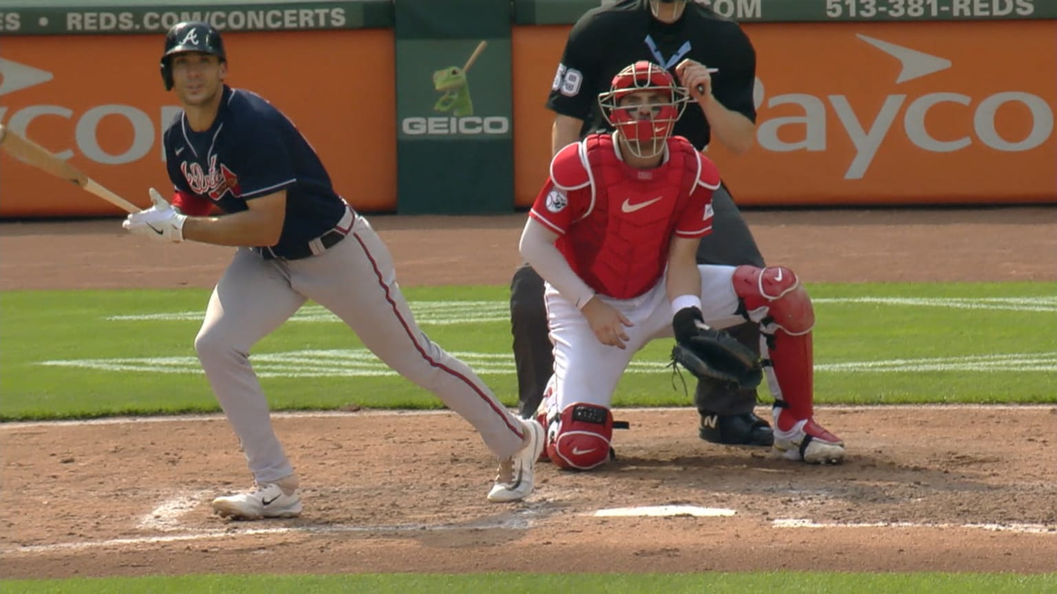 Matt Olson drives a solo HR to left-center field | 06/24/2023 | Atlanta ...