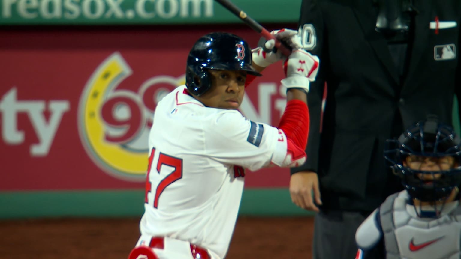 Data Viz: Enmanuel Valdez's 442-foot home run | 04/16/2024 | Boston Red Sox