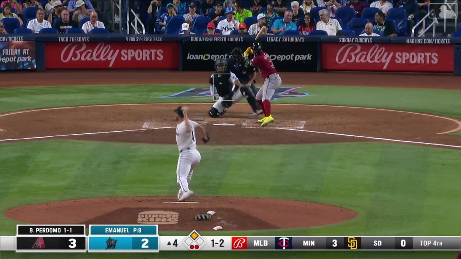 Kent Emanuel In play, out(s) to Geraldo Perdomo | 08/21/2024 | Miami ...