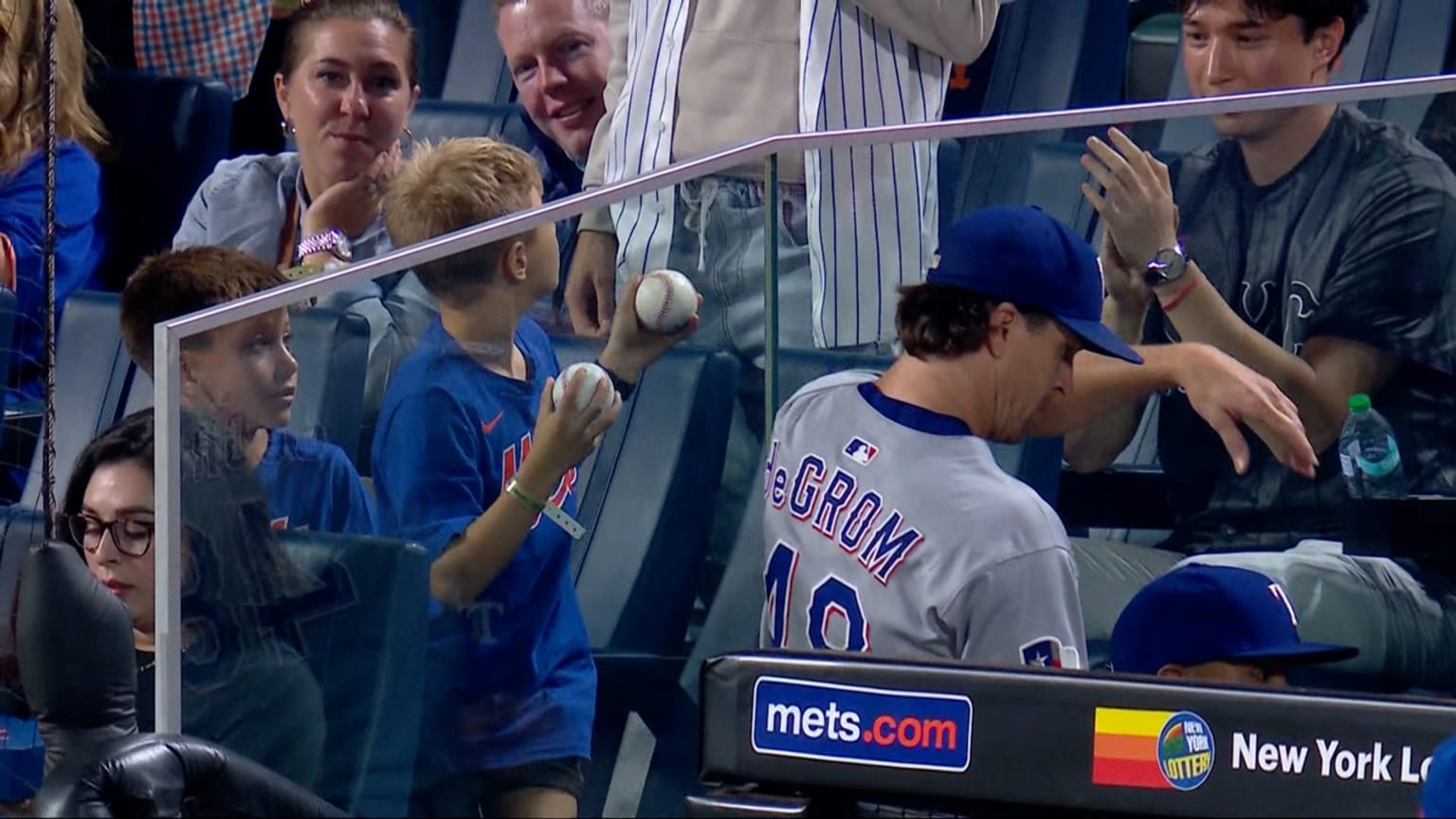 Jacob deGrom gives fan ball, gives it to another fan | 09/12/2025 | New ...