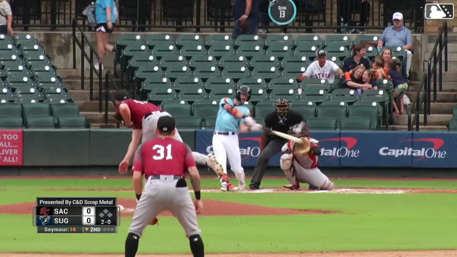 Jacob Melton's first Triple-A hit | 07/26/2024 | Houston Astros