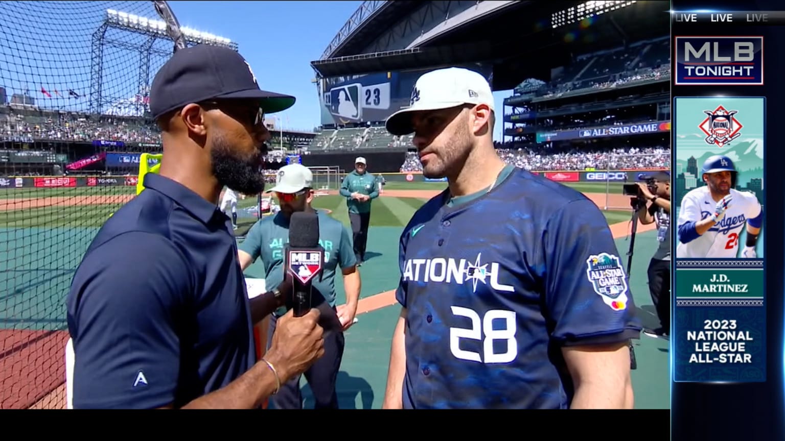 J.D. Martinez talks helping Betts with his swing, ASG | 07/11/2023 ...