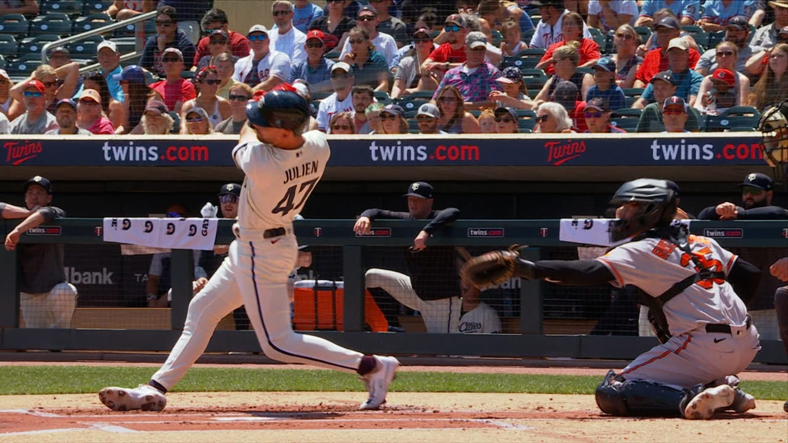 Edouard Julien hits an RBI double in the 1st inning | 07/09/2023 ...