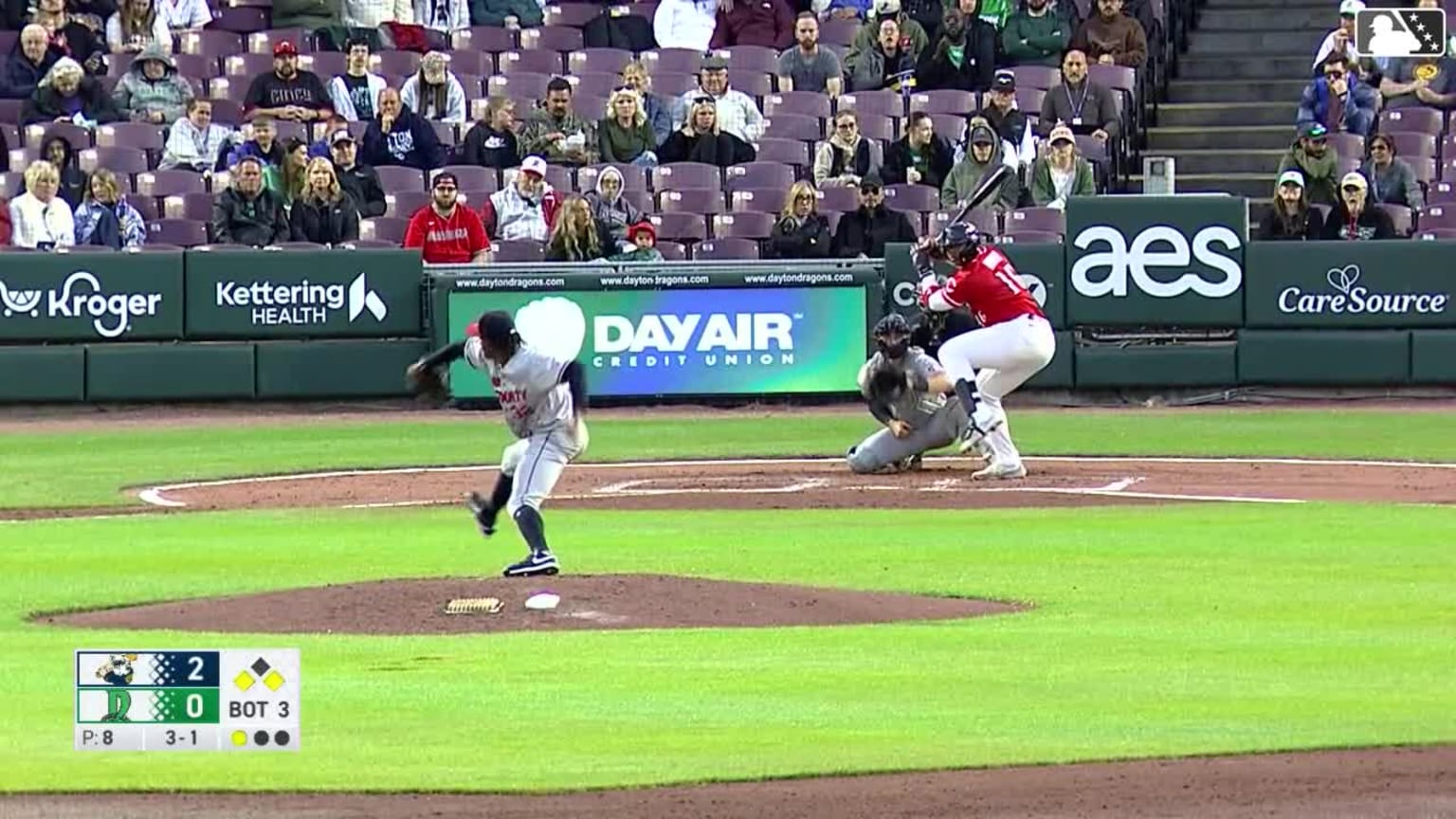 Alfredo Duno out on a sacrifice fly to left fielder Esteban González ...