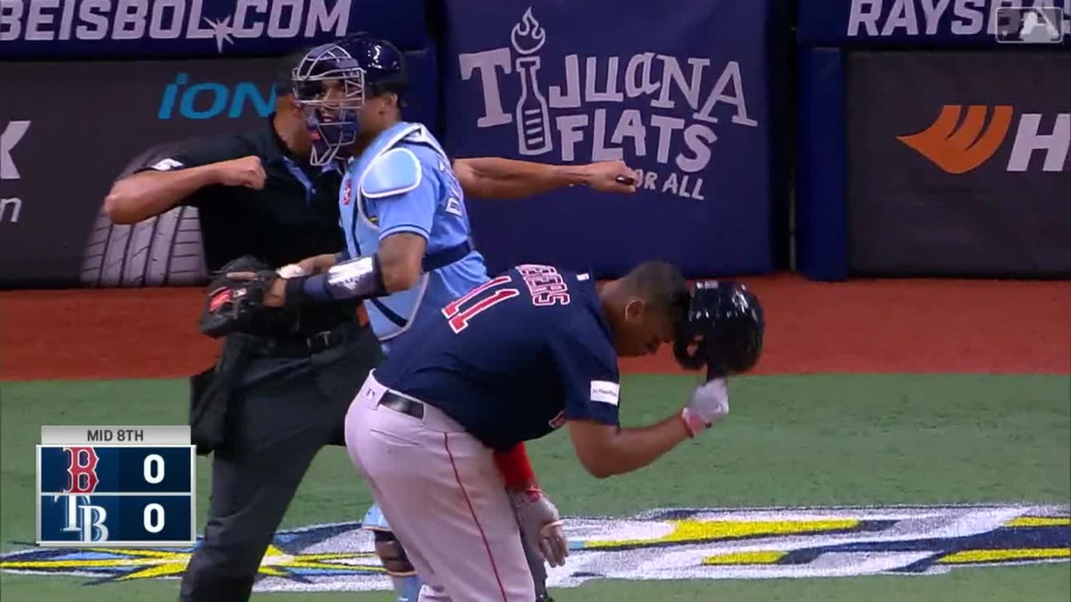 Colin Poche K's Rafael Devers with the bases loaded | 04/10/2023 ...