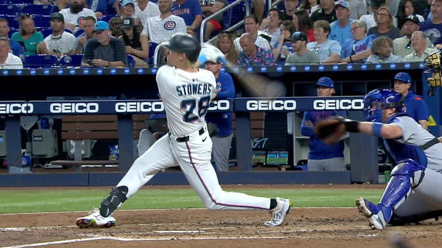 Kyle Stowers extends on-base streak to 18 | 05/20/2025 | Miami Marlins