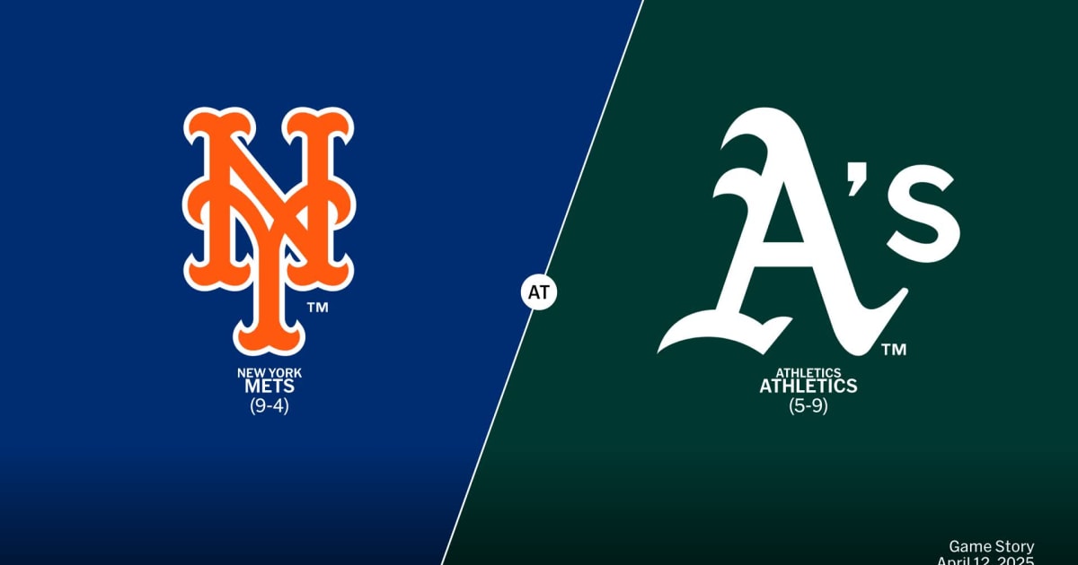 New York Mets at Athletics Game Story, Scores/Highlights - 04/12/2025 ...