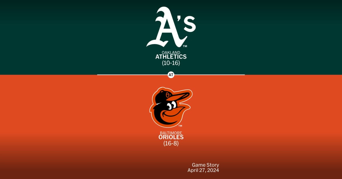Oakland Athletics at Baltimore Orioles Preview - 04/27/2024 - MLB Stories