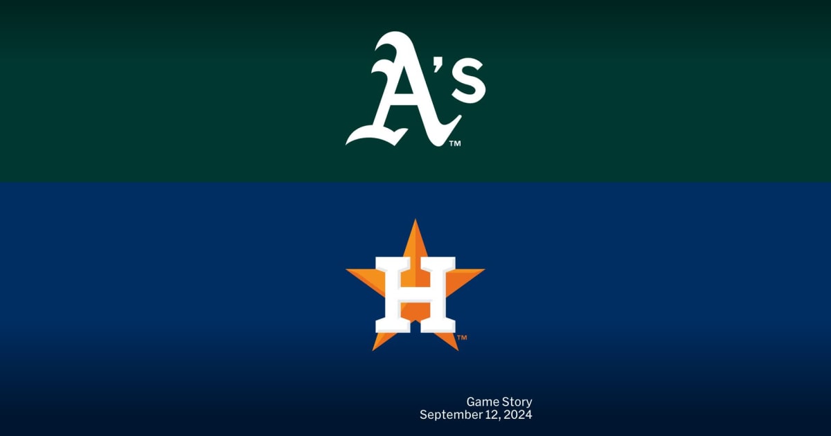 Oakland Athletics at Houston Astros Game Story, Scores/Highlights - 09 ...