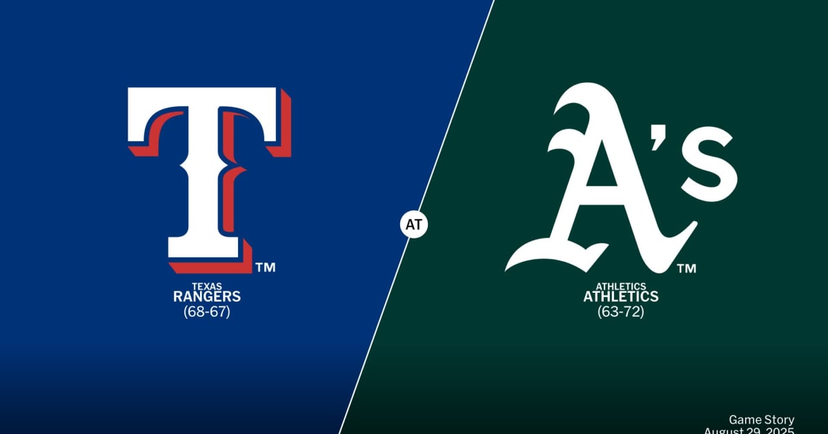 Texas Rangers at Athletics Game Story, Scores/Highlights - 08/29/2025 ...