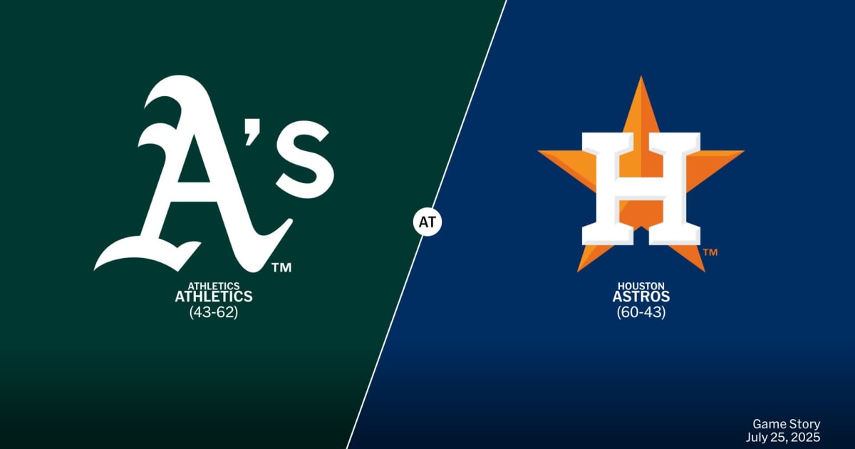 Athletics at Houston Astros Game Story, Scores/Highlights - 07/25/2025 ...
