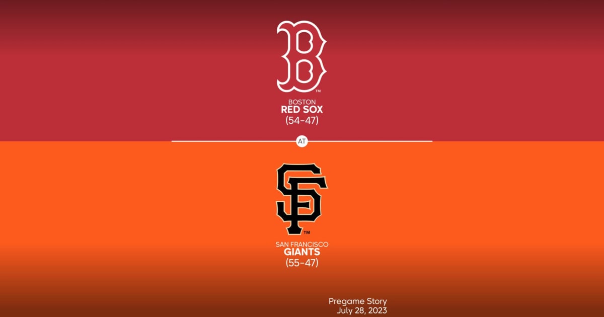 Boston Red Sox at San Francisco Giants Preview - 07/28/2023 - MLB Stories