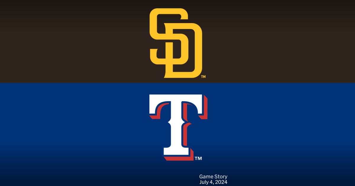 San Diego Padres at Texas Rangers Game Story, Scores/Highlights - 07/04 ...