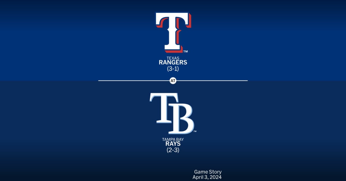 Texas Rangers at Tampa Bay Rays Preview - 04/03/2024 - MLB Stories
