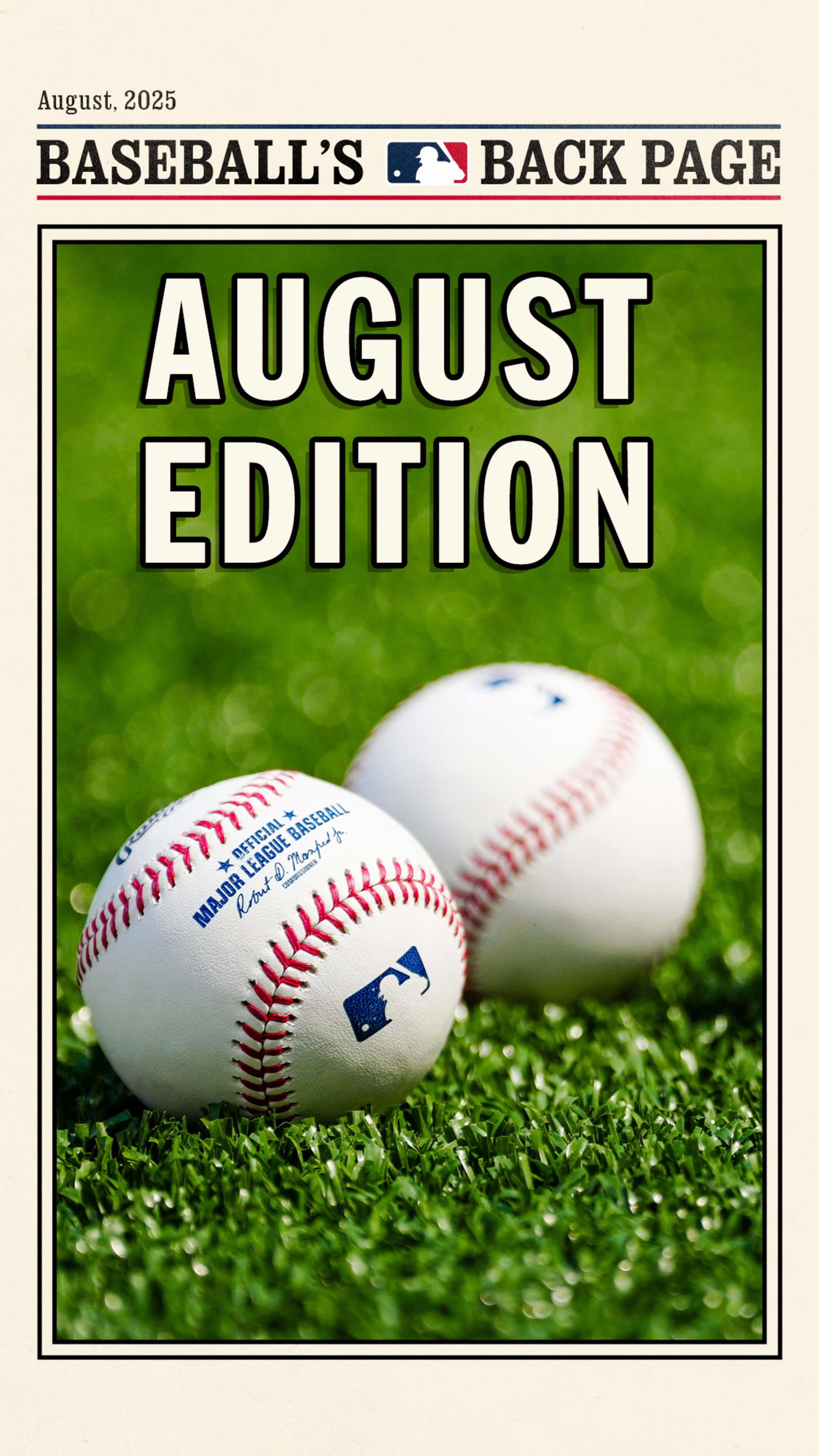 Baseball Back Pages for August 2025 - MLB Stories