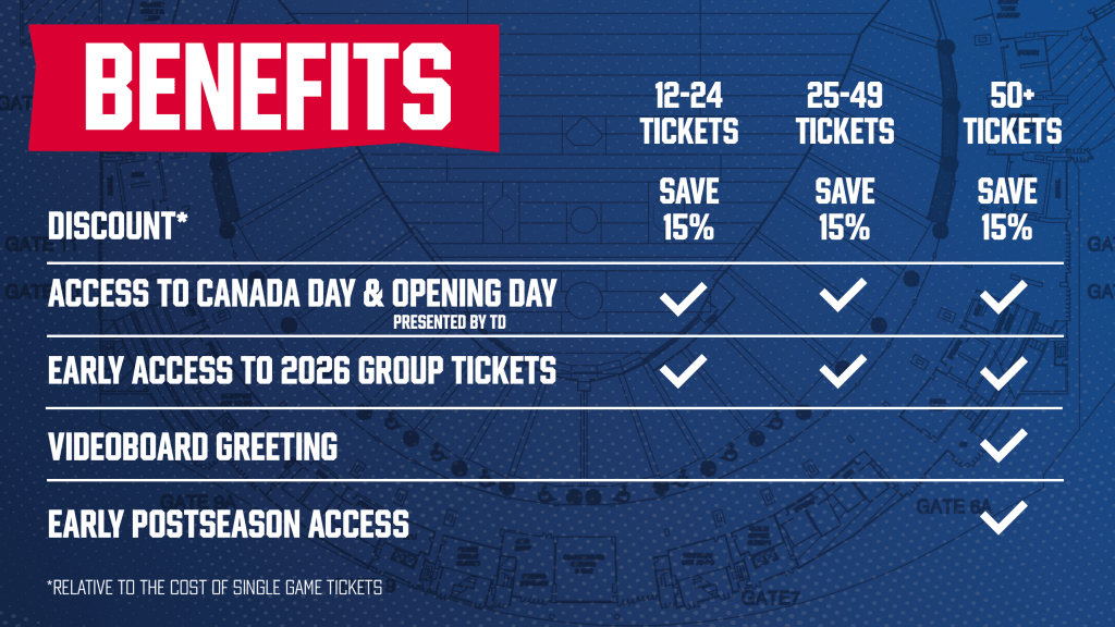 Group Tickets | Group Seats | Toronto Blue Jays