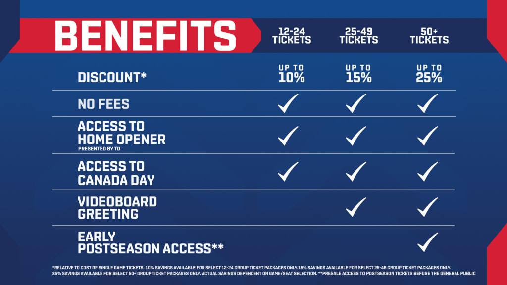 Group Tickets | Group Seats | Toronto Blue Jays