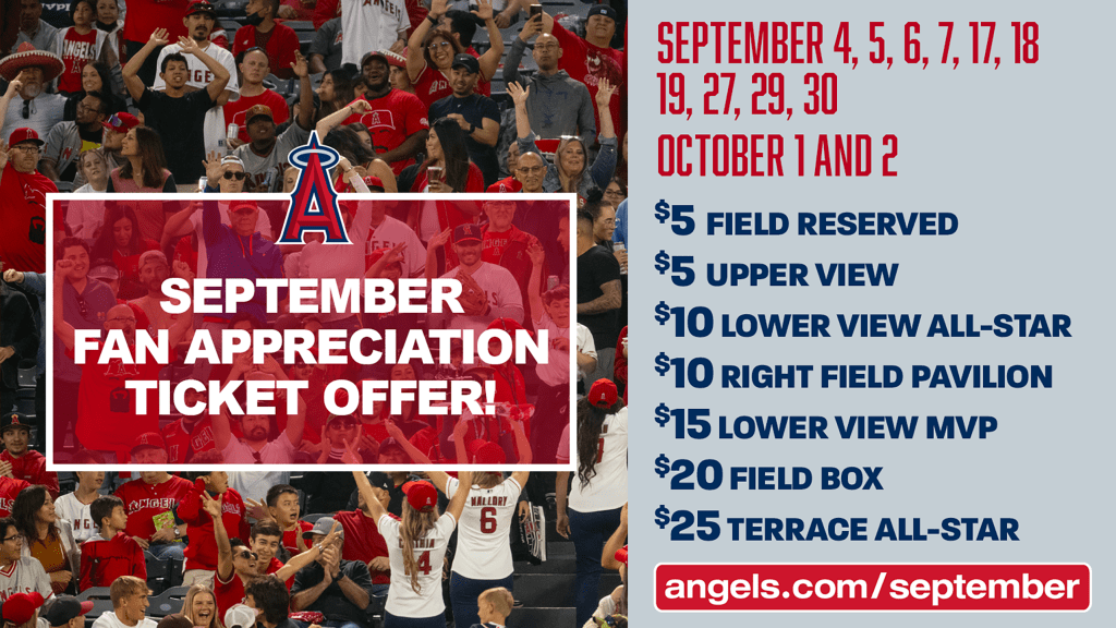 September Fan Appreciation Ticket Offer | Los Angeles Angels