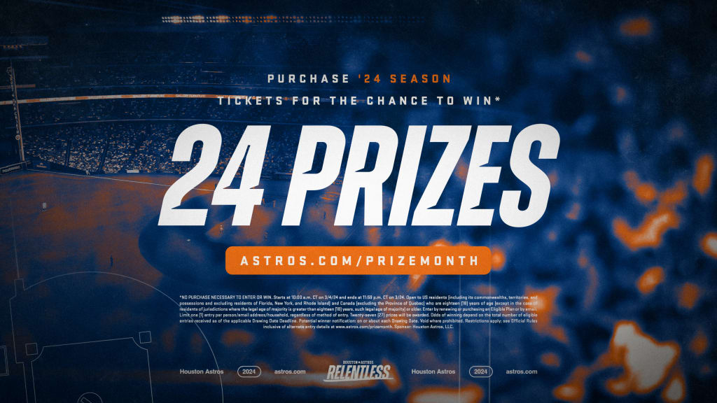 Houston Astros Season Ticket Holder Prize Month Sweepstakes | Houston ...