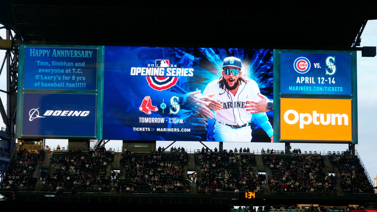 Mariners Scoreboard Messages | Seattle Mariners