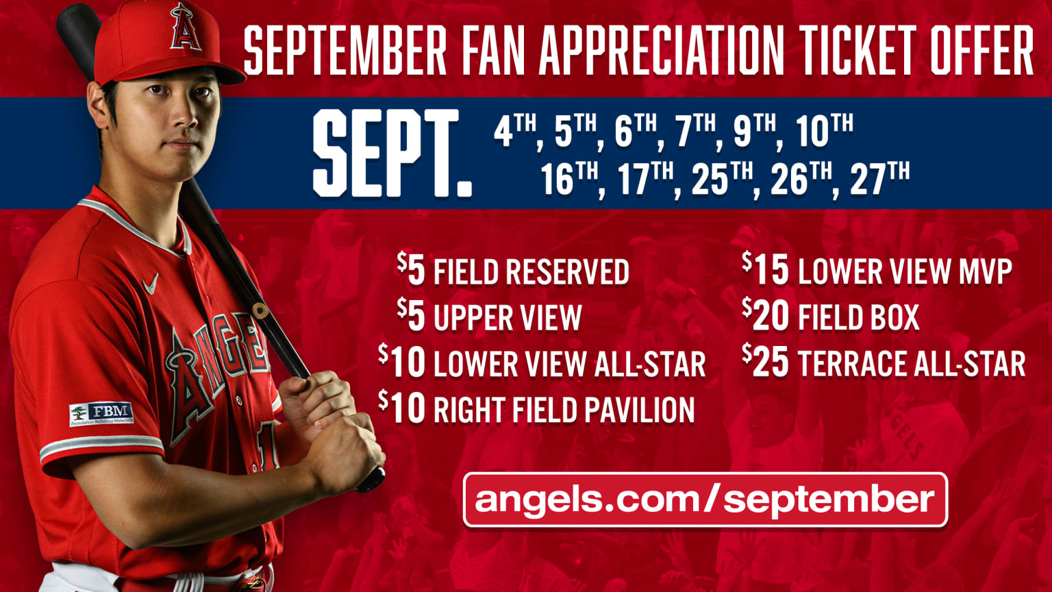 September Fan Appreciation Ticket Offer | Los Angeles Angels
