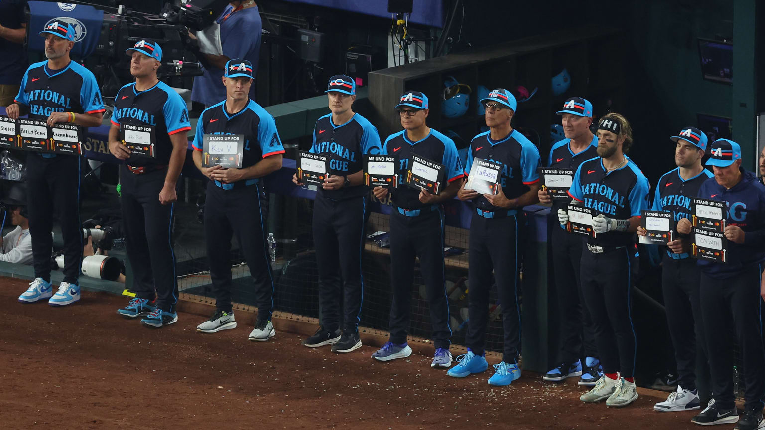MLB All-Stars and coaches Stand Up to Cancer at 2024 All-Star Game