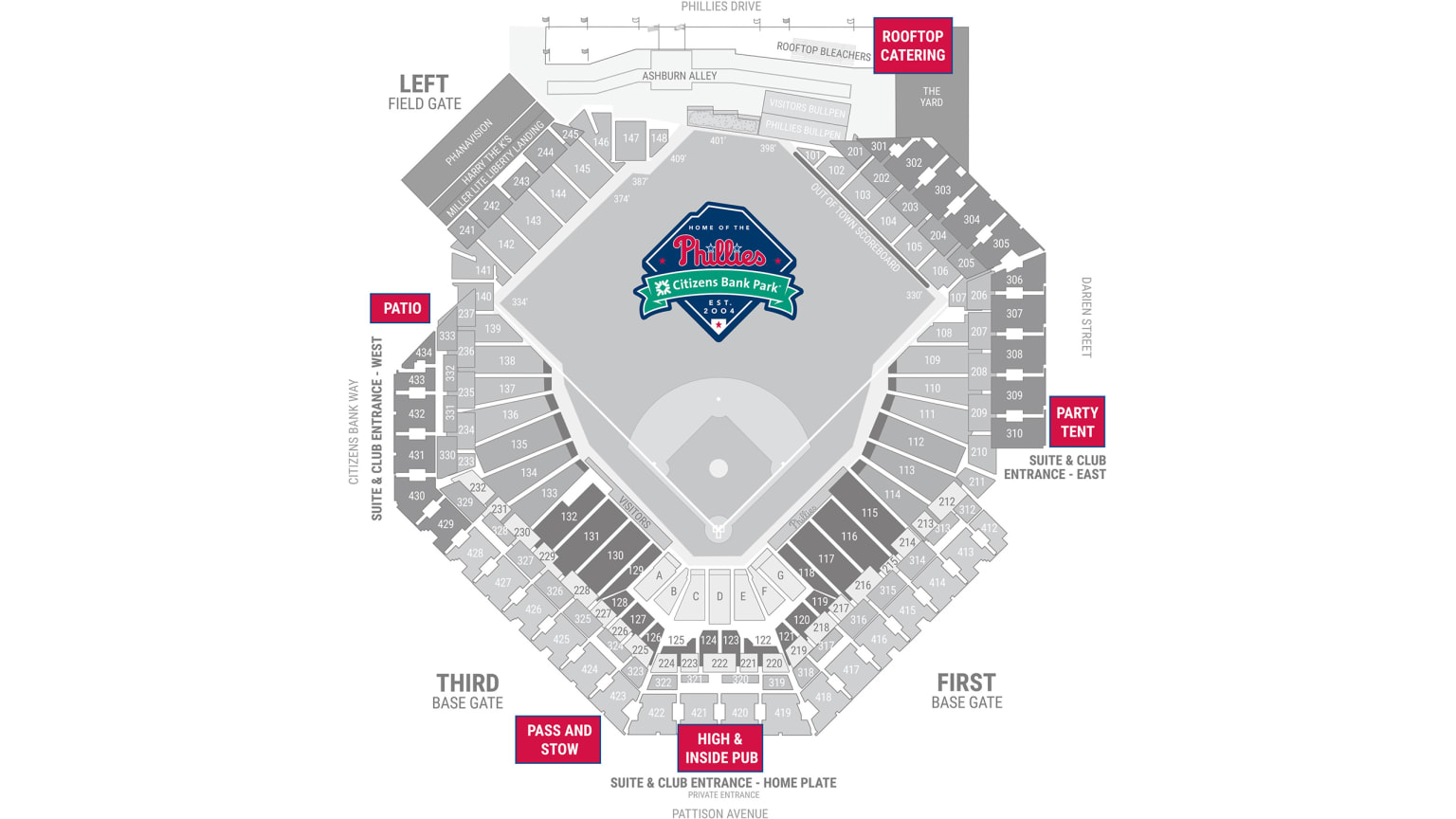 Hospitality Areas | Philadelphia Phillies