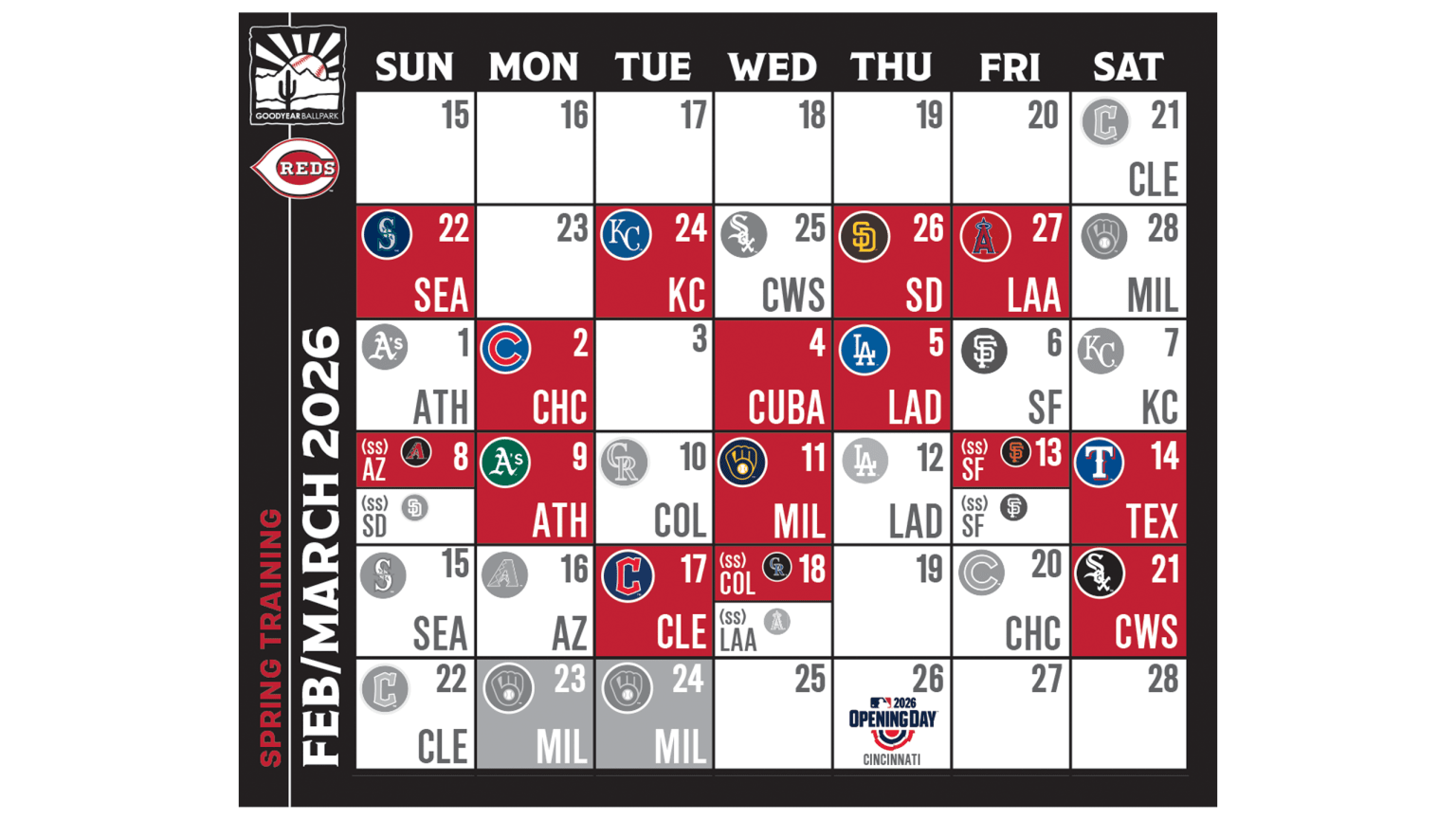 Printable Schedule | Schedule | Cincinnati Reds