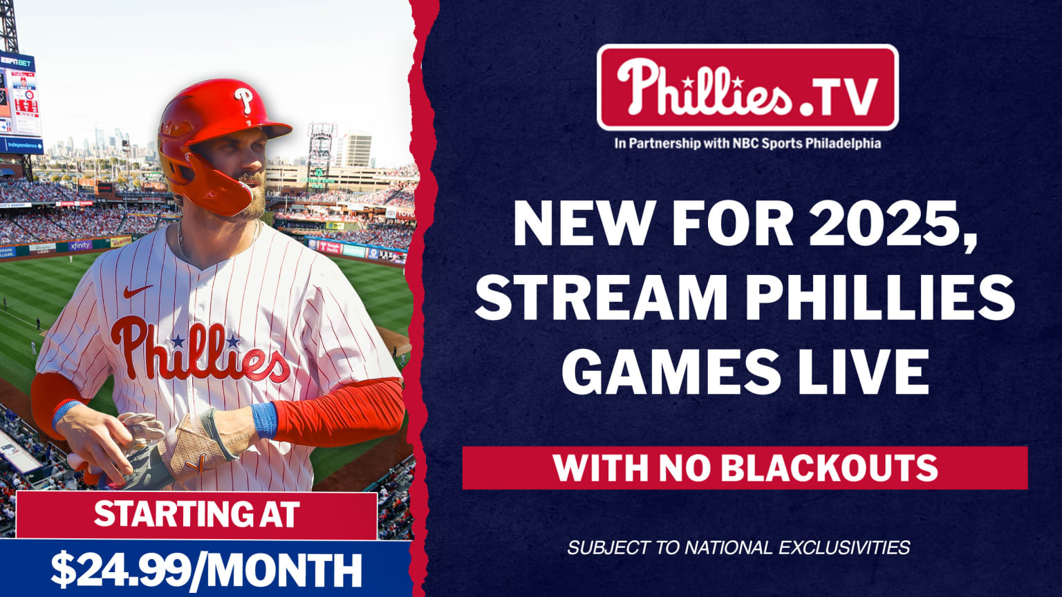 PHILLIES.TV available in Phillies territory
