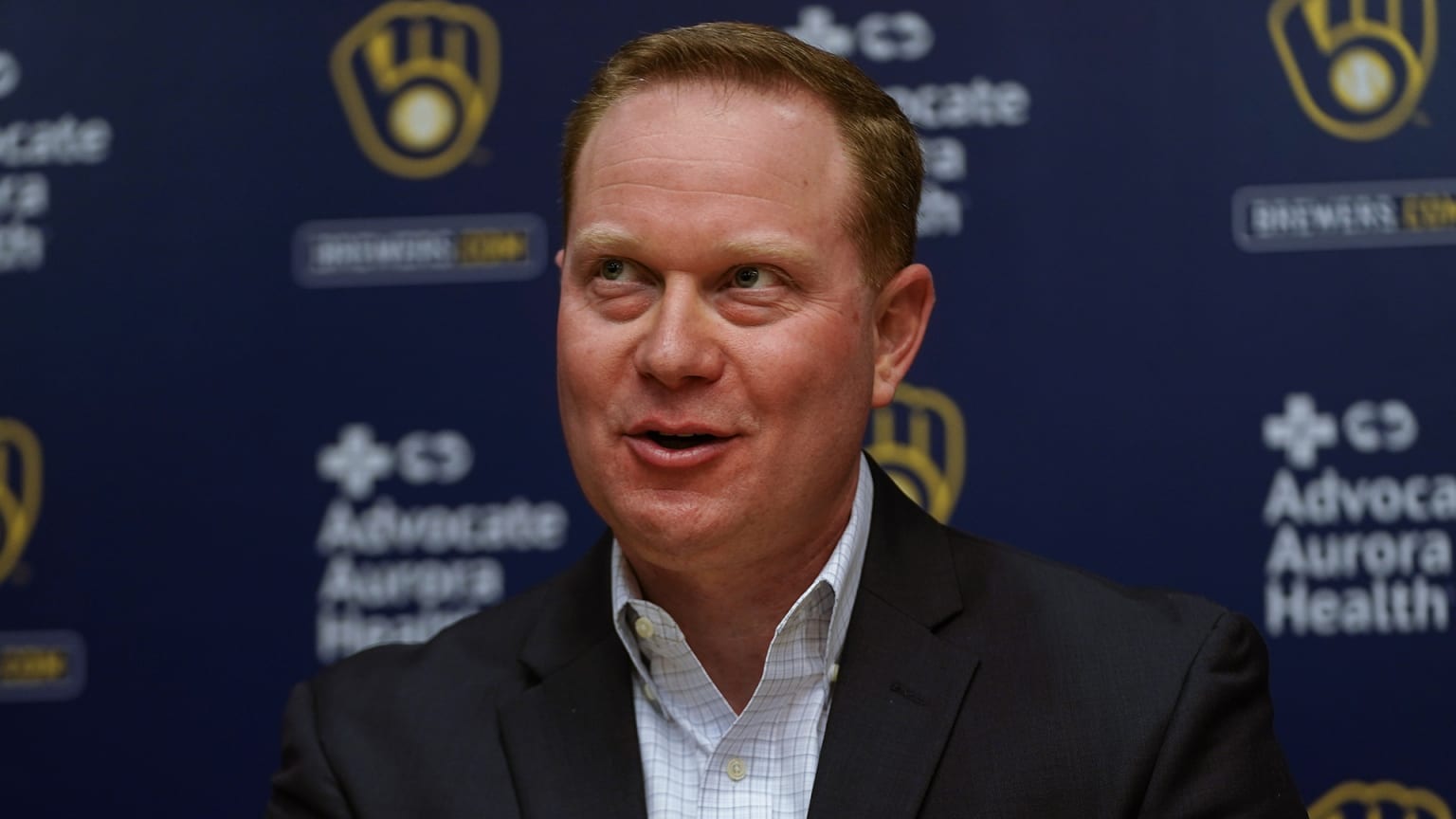 Brewers Matt Arnold talks at GM Meetings