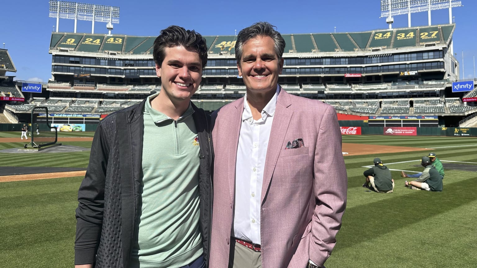 Chris Caray, Chip Caray broadcast A's, Cardinals game