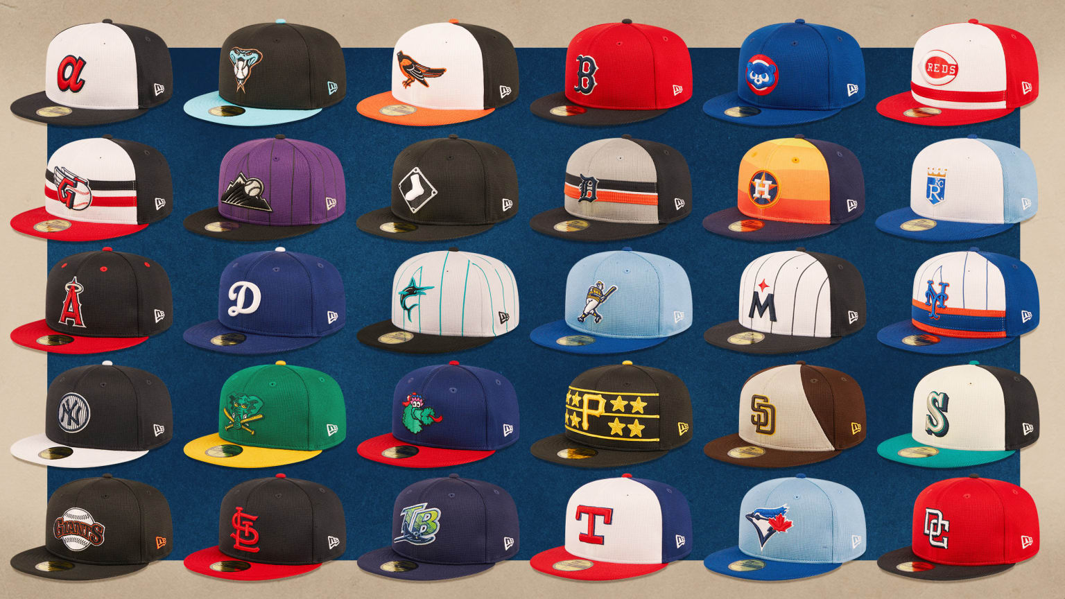 New Era equipos de MLB lanzan nuevas gorras de práctica de bateo en 2024