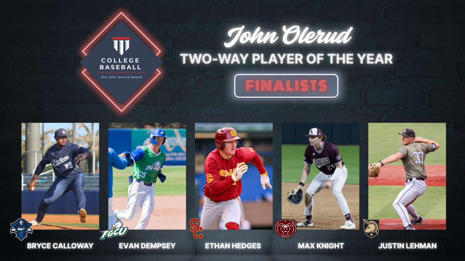 2025 John Olerud Two-Way Player of the Year Award finalists