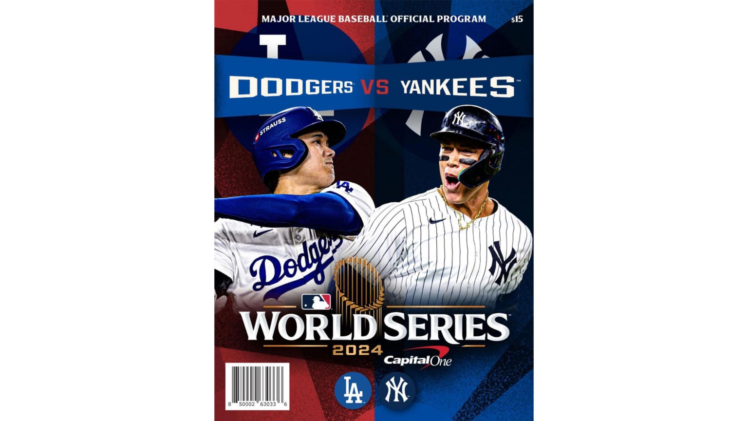 Yankees-Dodgers World Series program covers