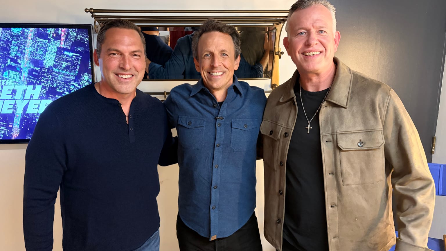 Mark DeRosa, Sean Casey appear on "Late Night with Seth Meyers"