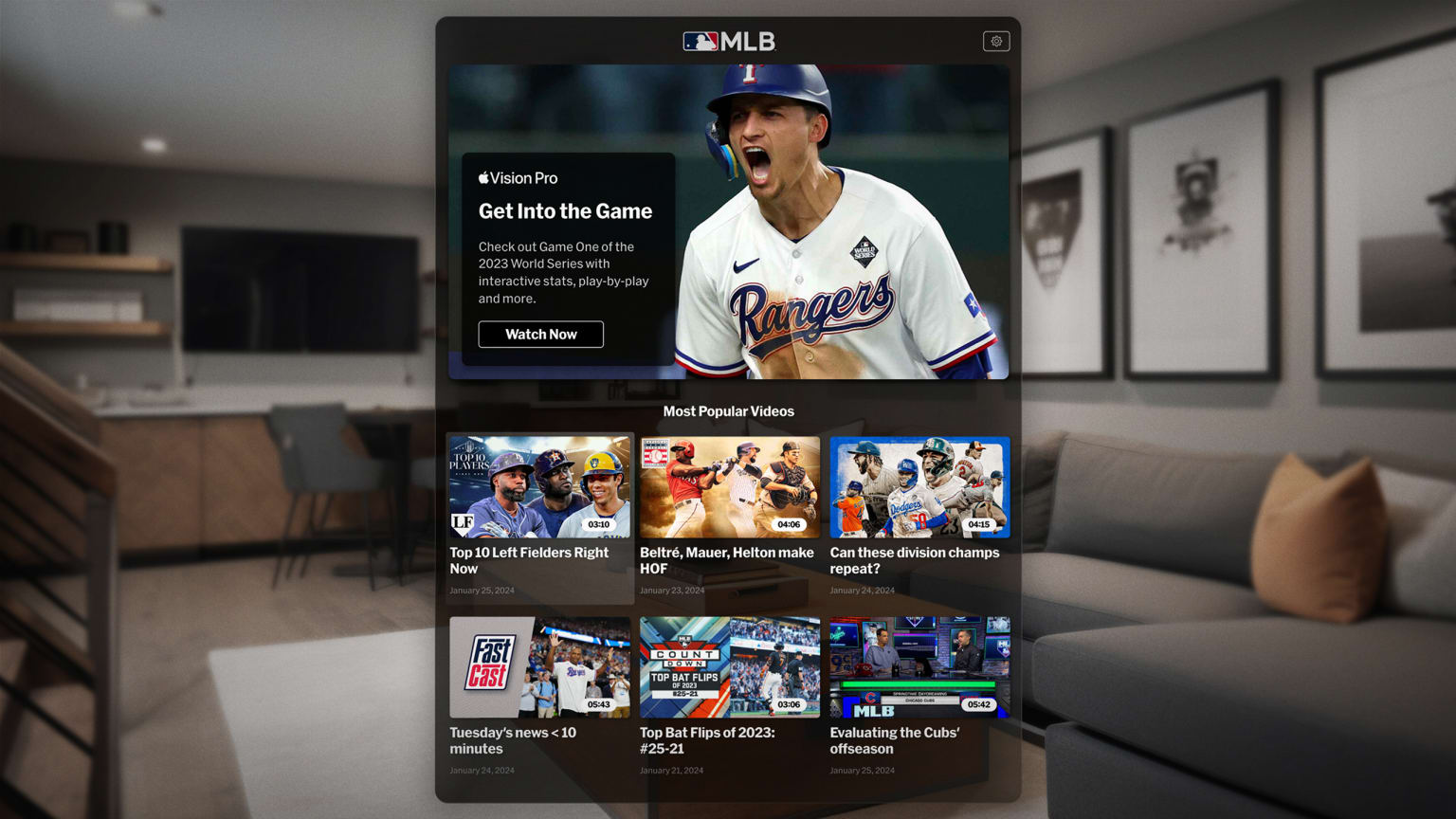 MLB launches new app on Apple Vision Pro