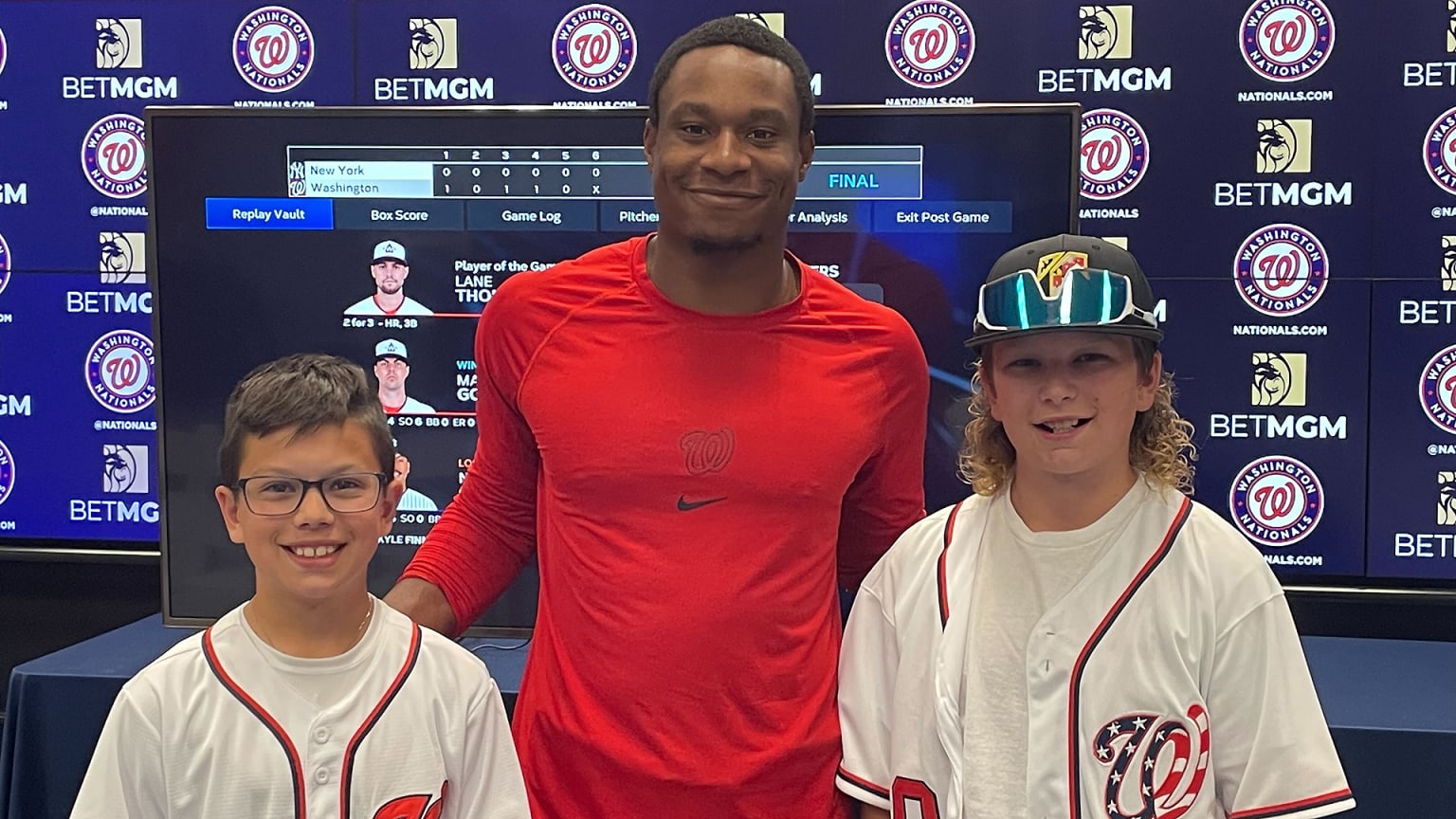 Josiah Gray plays MLB The Show '23 vs. two young Nats fans